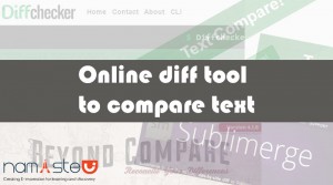 Online diff tool to compare text